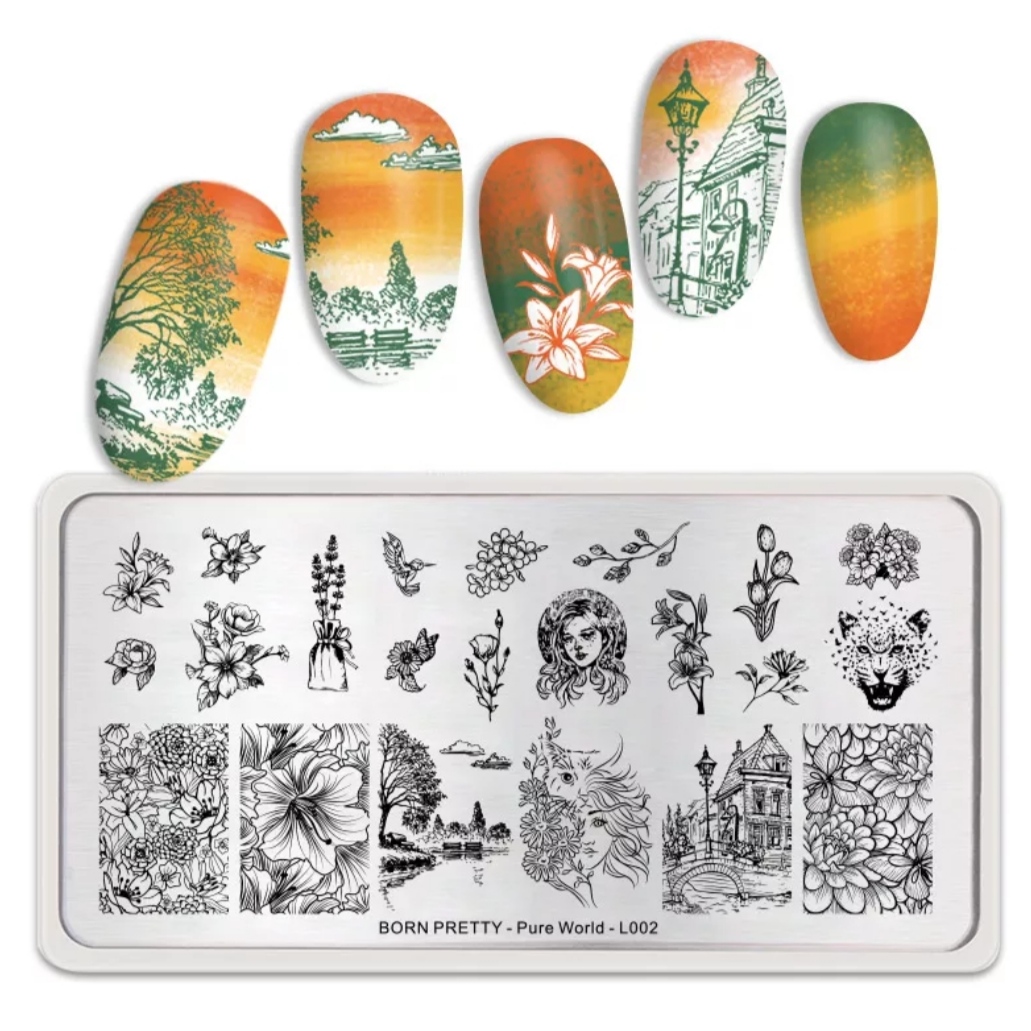 Plantilla de stamping Born Pretty Pure World L002 - Nailand